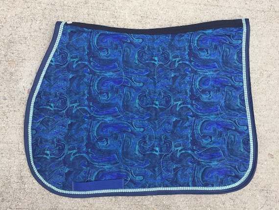 Blue English Saddle Pad