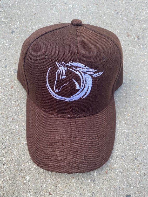 Baseball Cap Hat Horse Equestrian Chocolate and White Horse - Etsy