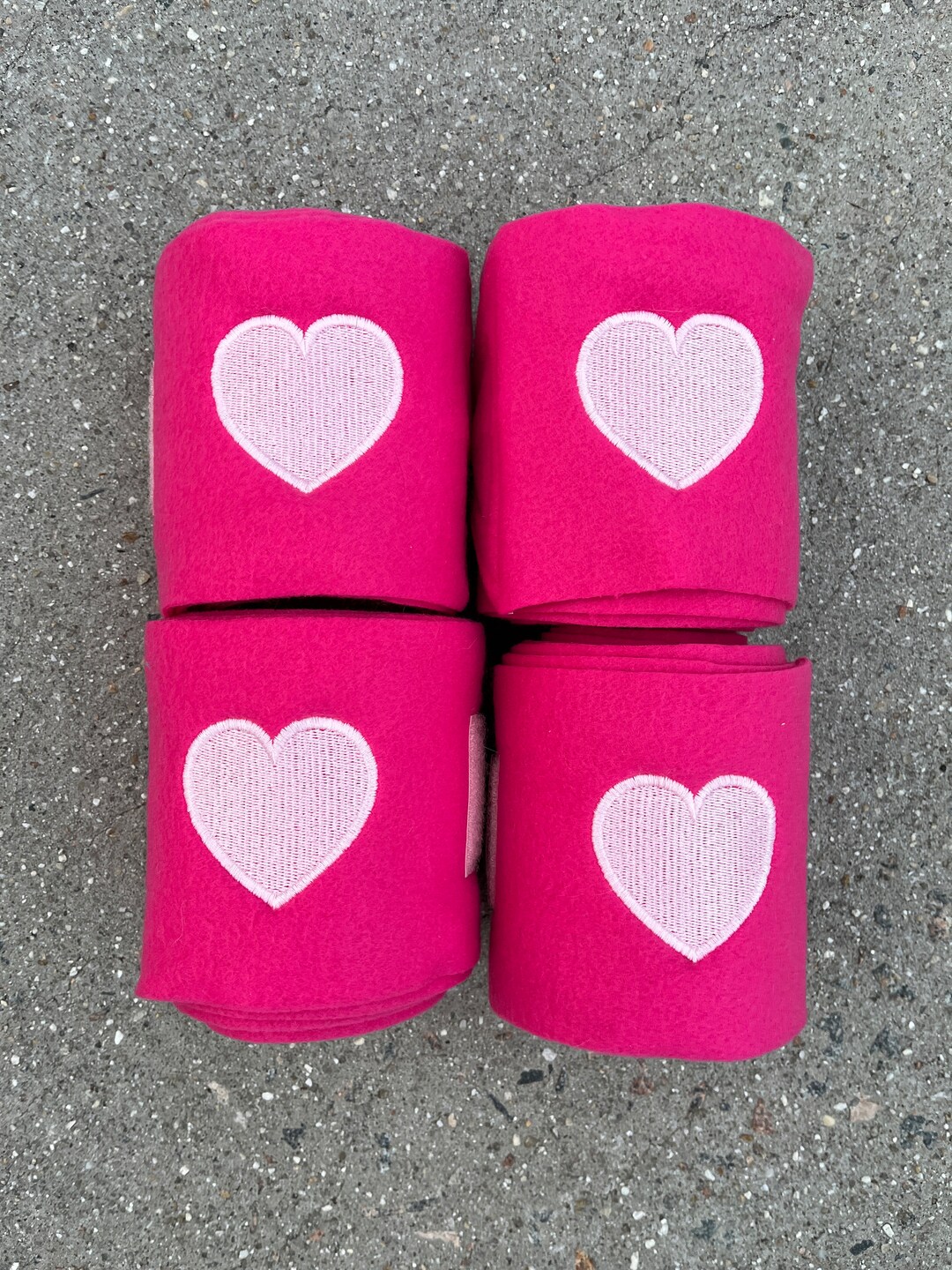 Polo Wraps Horse and Pony Size Pink With Pastel Pink Hearts - Etsy