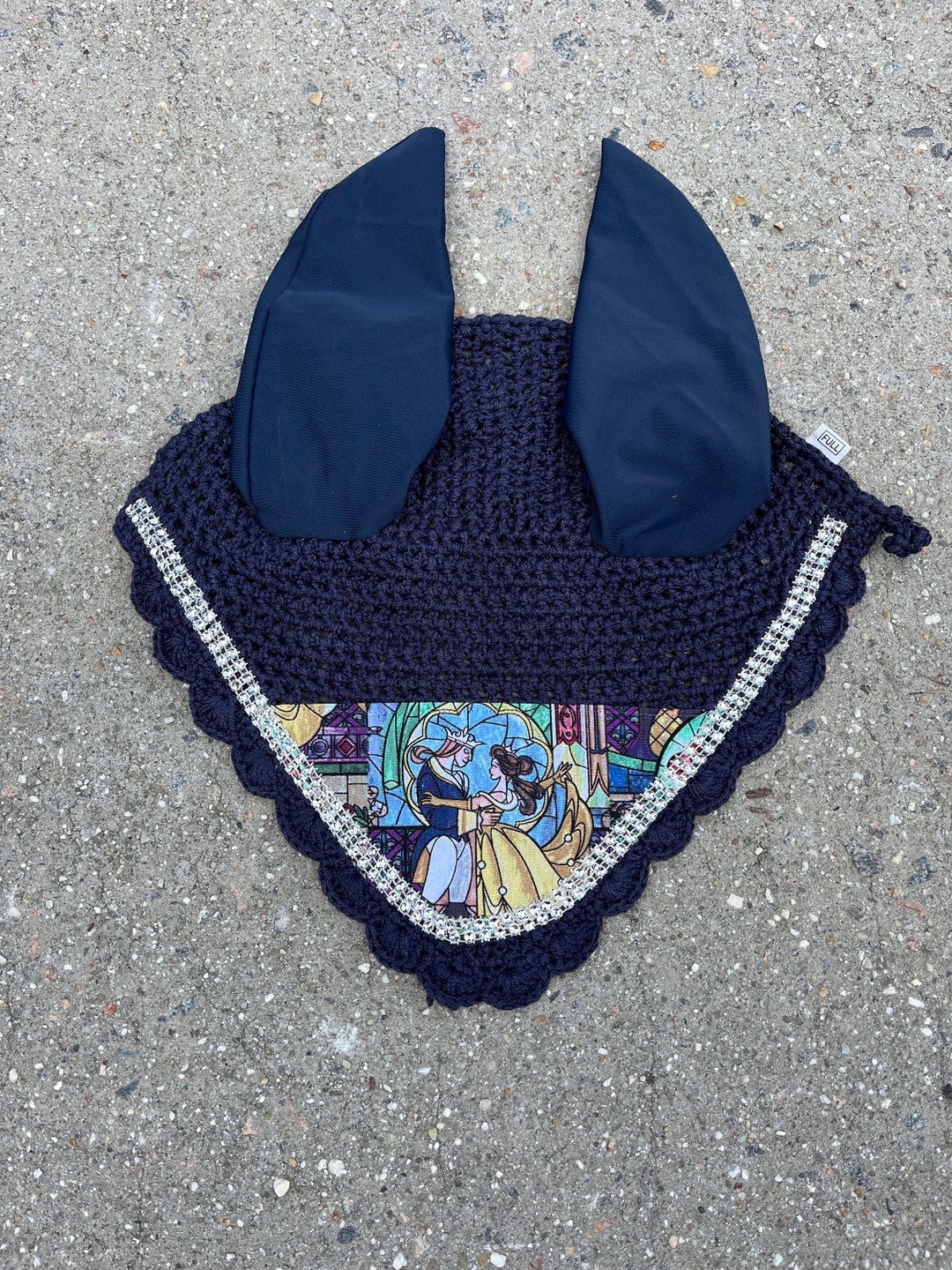 Fly Bonnet Beauty and the Beast Disney Print Fly Bonnet Veil Ear Net ...