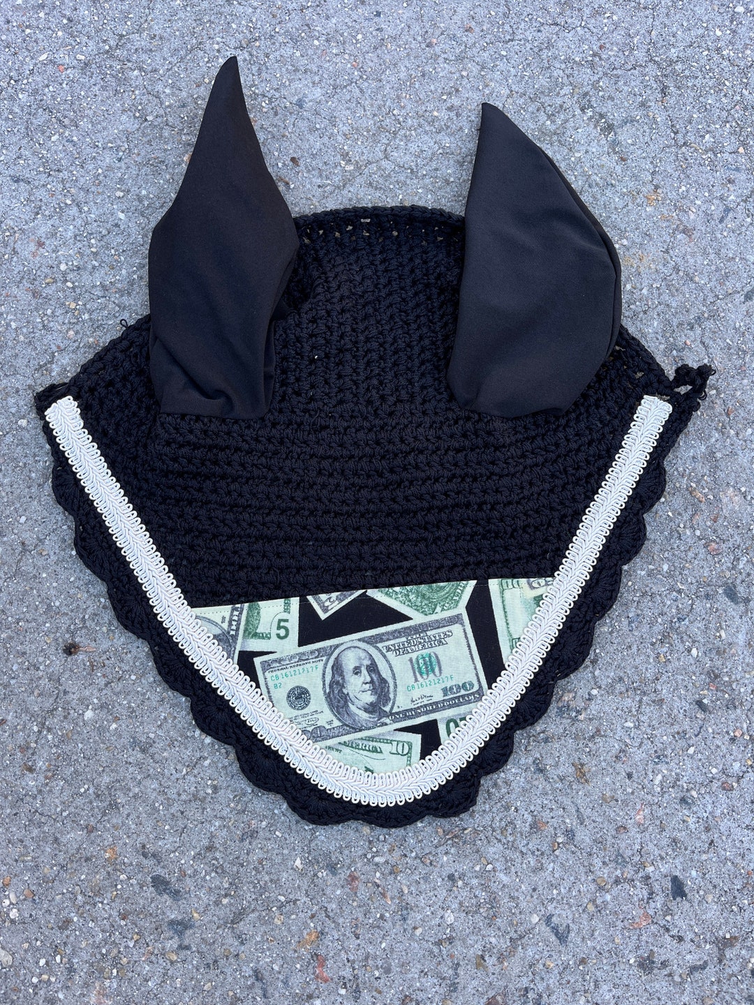 Fly Bonnet MONEY Veil Ear Net Bonnet Mask Cotton Crochet Hand Made - Etsy