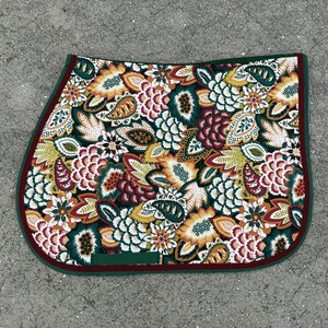 Saddle Pad LEAF Collage With Braided Trim HORSE or PONY Size Custom ...