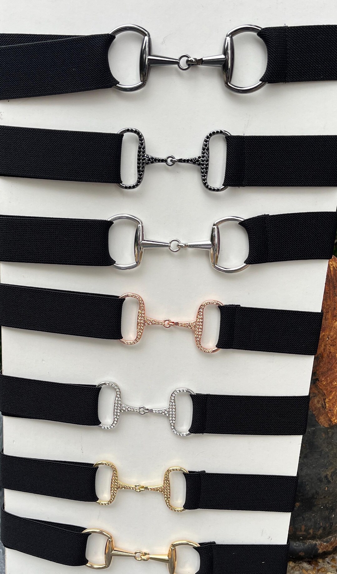 1 1/2 Inch Black Belt - 1.5 Inch Equestrian Belt - Snaffle Bit Buckle ...