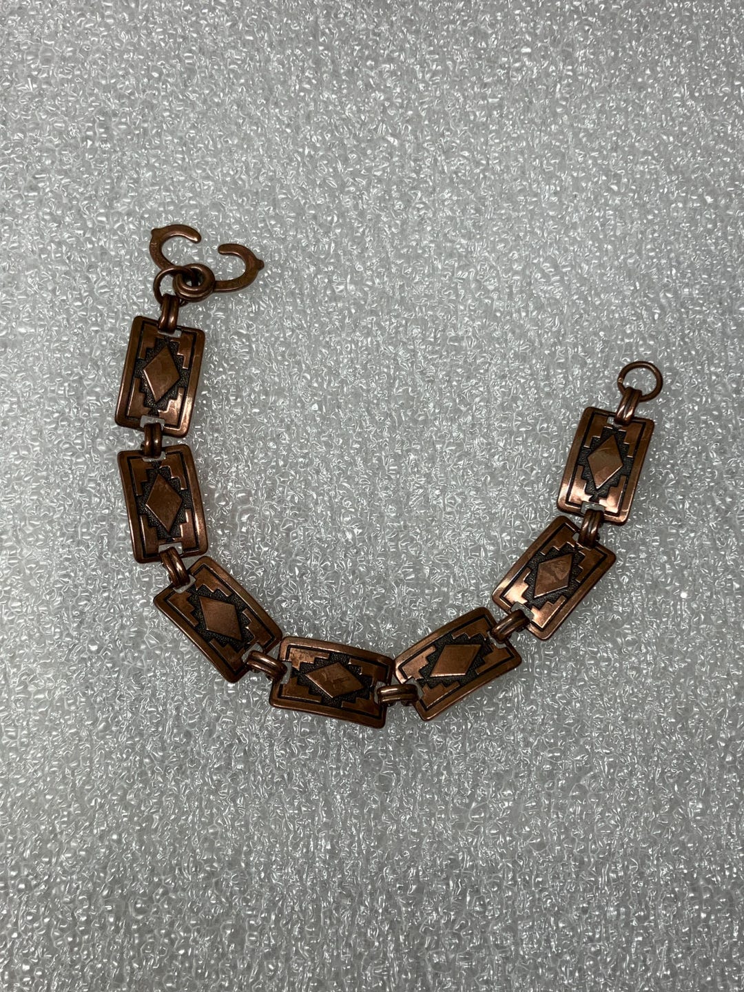 Vintage - Copper Link Bracelet - Etsy