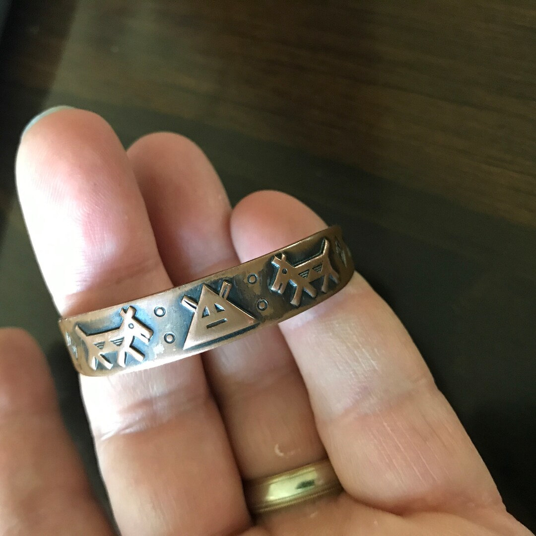 Vintage - Bell Trading Post Solid Copper Bracelet - Etsy