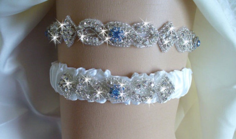 Rhinestone Garter - Wedding Garter - Garters - Wedding Gown Garter ...