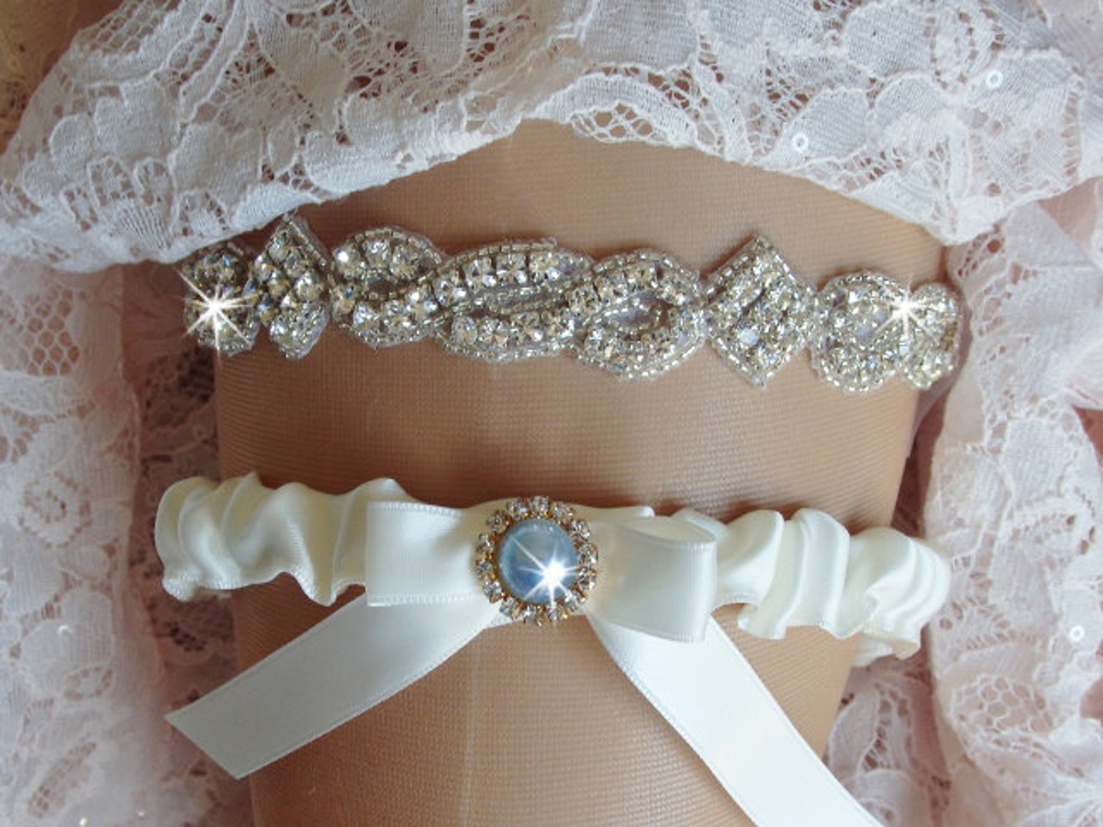 Wedding Garter, Bridal Garter, Garters, Rhinestone Garter, Crystal ...