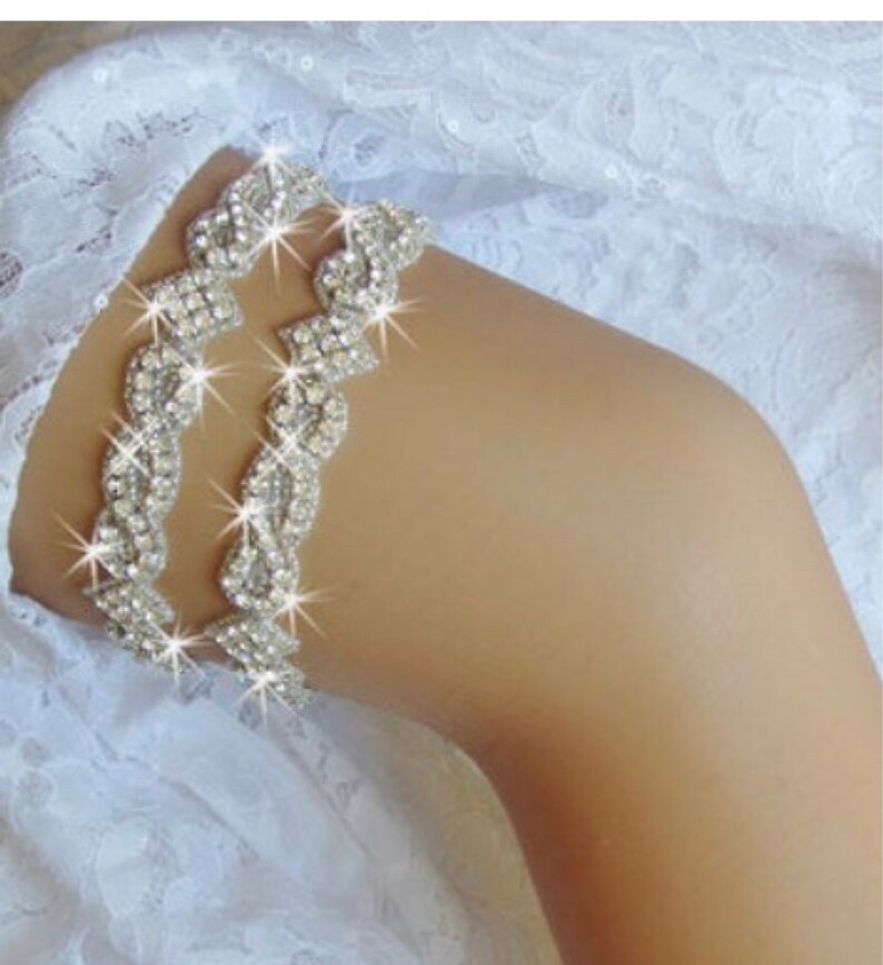 Wedding Garters Garter Set Bridal Garter Bling Rhinestone - Etsy