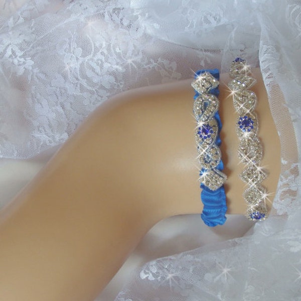 Royal Blue Wedding Garter Set - Etsy