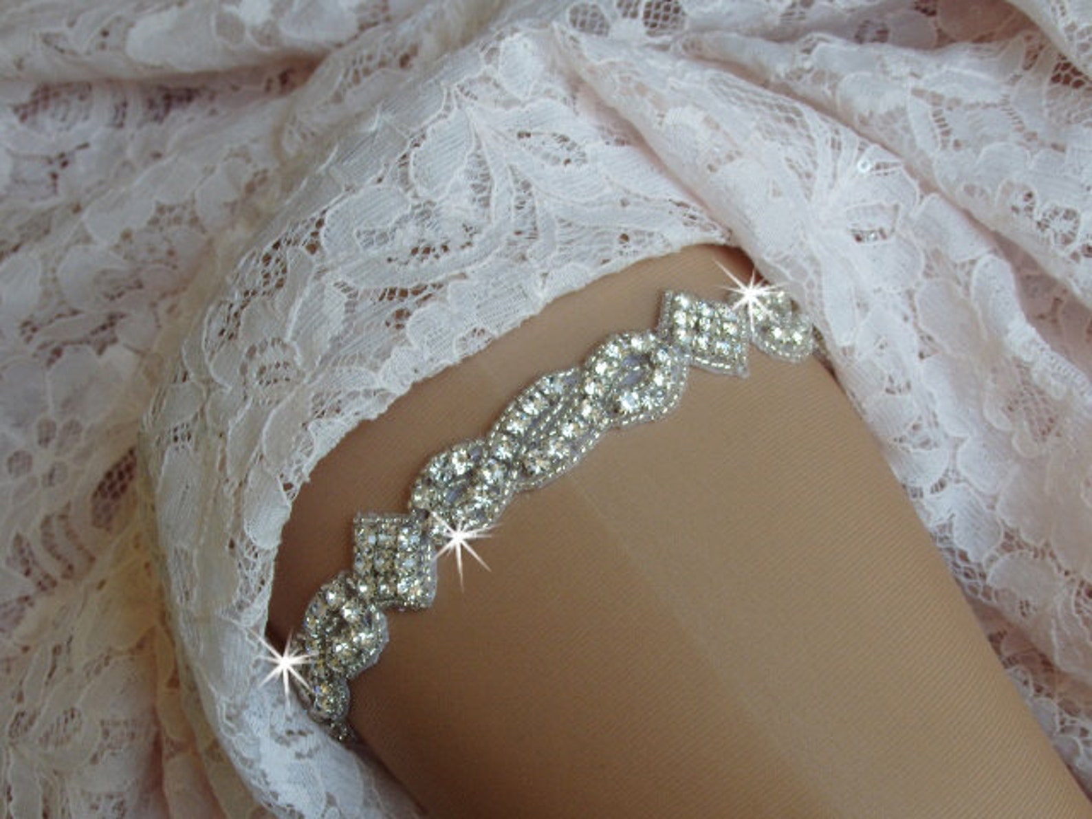 Rhinestone Wedding Garter Bridal Garter Heirloom Weddings - Etsy