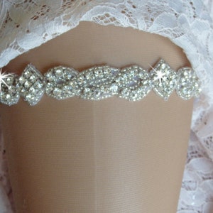 Rhinestone Wedding Garter, Bridal Garter, Heirloom Weddings, Glam ...