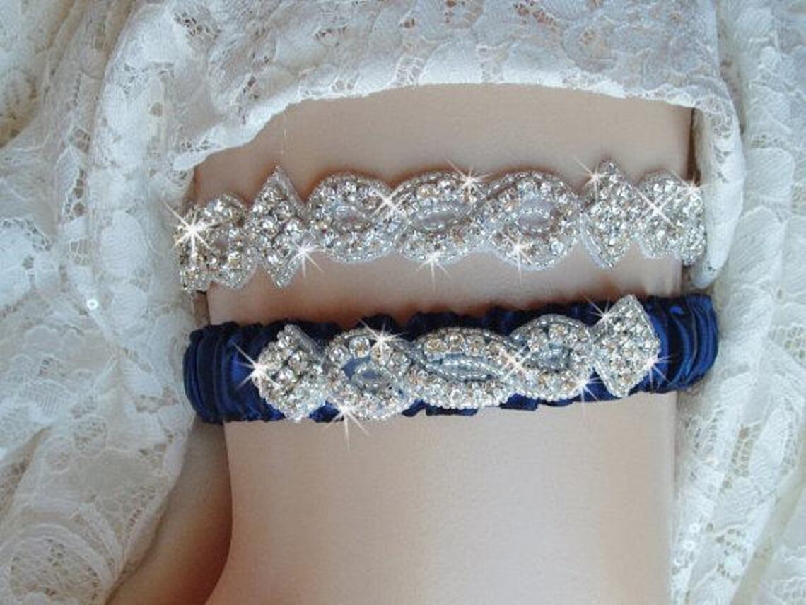 Red Wedding Garter, Red Bridal Garter, Rhinestone Garter Set, Crystal ...