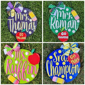Teacher's Door Hangers - Polka Dots - CUSTOMIZE YOURS! - Etsy