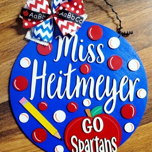 Teacher's Door Hangers - Polka Dots - CUSTOMIZE YOURS! - Etsy