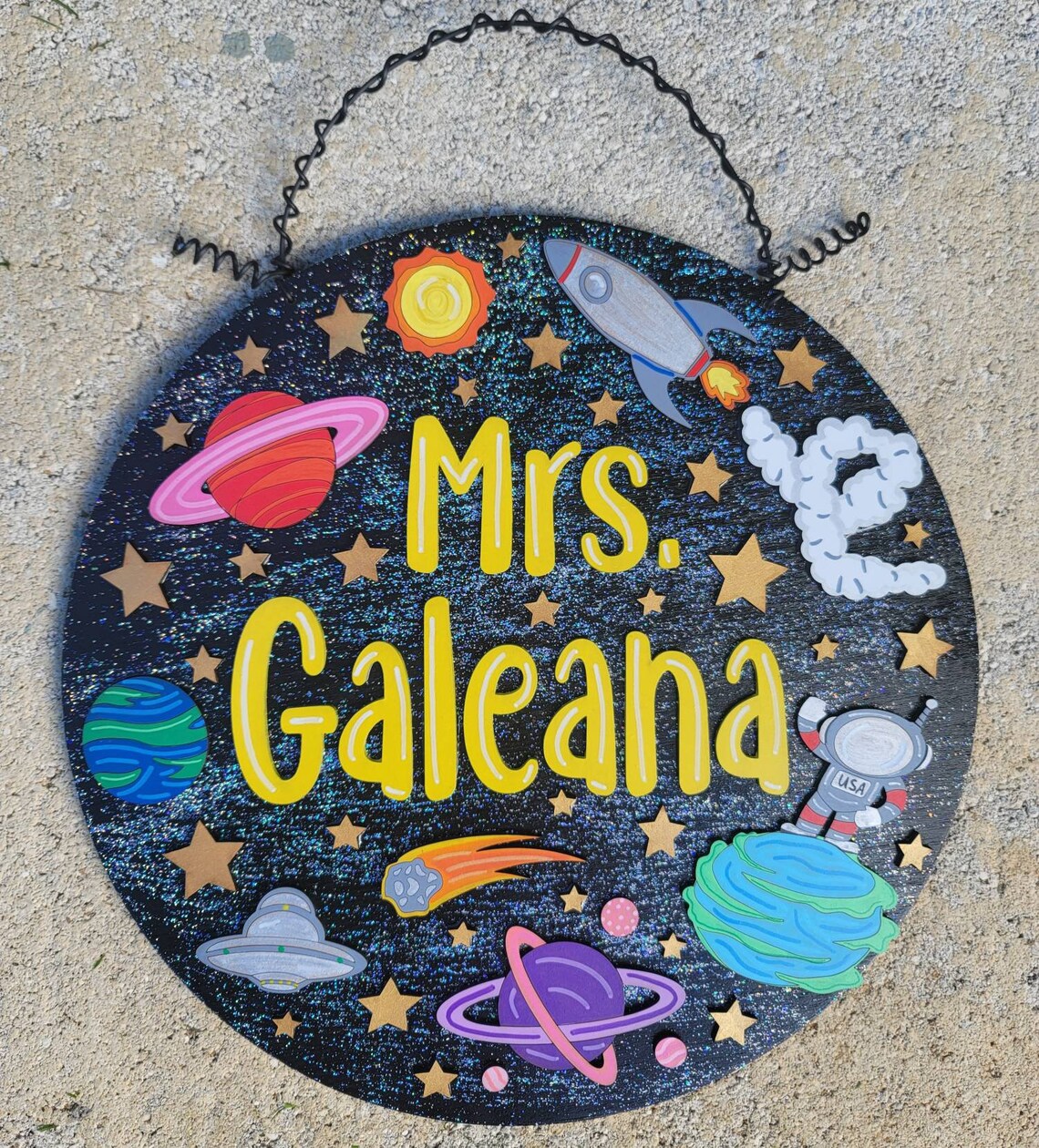 Customized Space Themed Sign - Laser Cut - Teacher Sign - Classroom ...