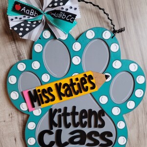 Paw Print Door Hanger - Small Polka Dots - CUSTOMIZE YOURS! - Etsy