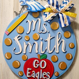 Teacher's Door Hangers - Polka Dots - CUSTOMIZE YOURS! - Etsy