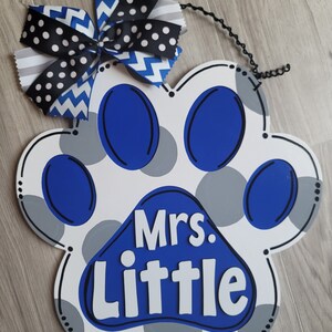 Paw Print Door Hanger - Large Dots - CUSTOMIZE YOURS! - Etsy