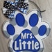 Paw Print Door Hanger - Large Dots - CUSTOMIZE YOURS! - Etsy