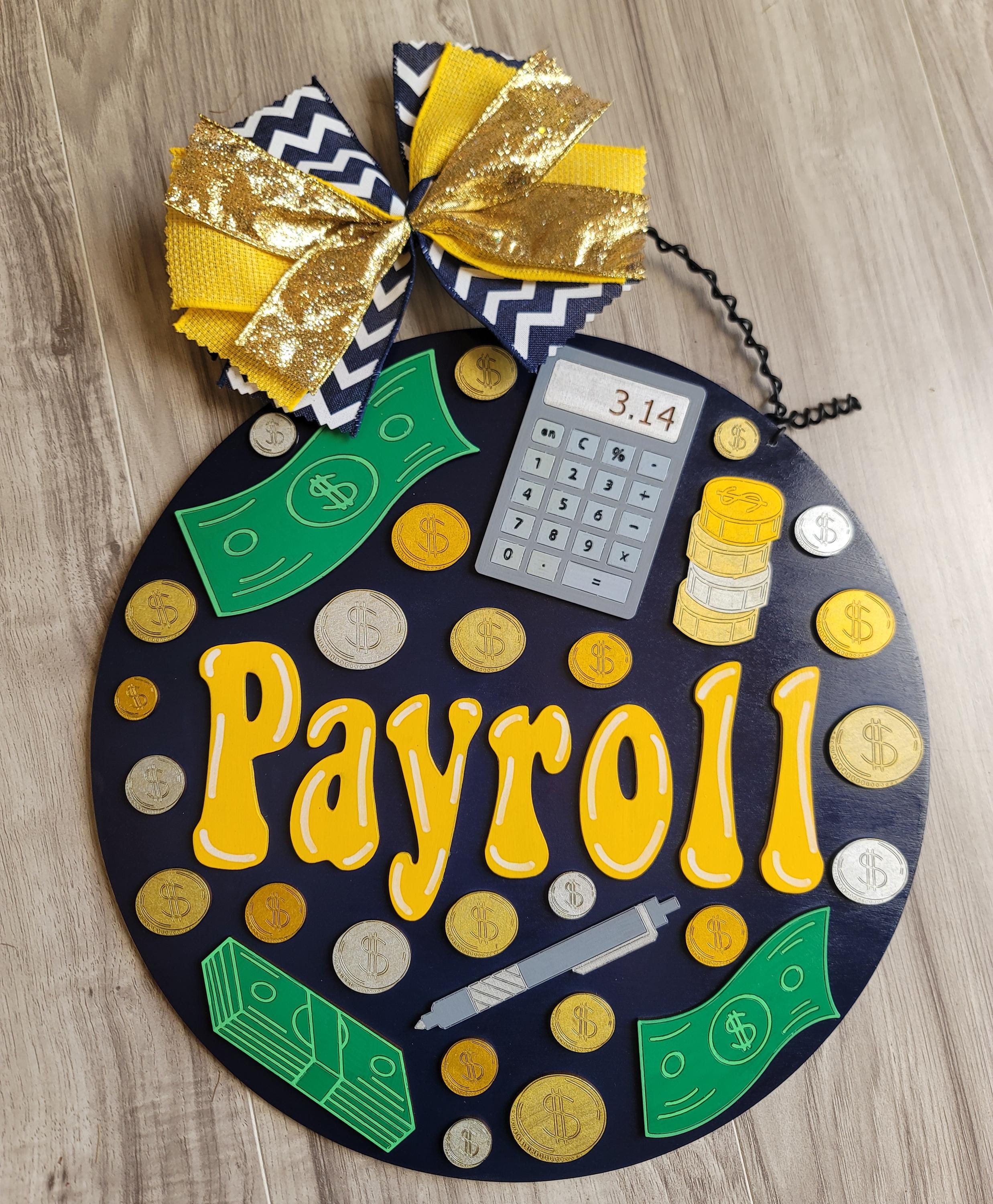 Personalized Door Hanger - Money - Accountant - Bookkeeper - CUSTOMIZE ...