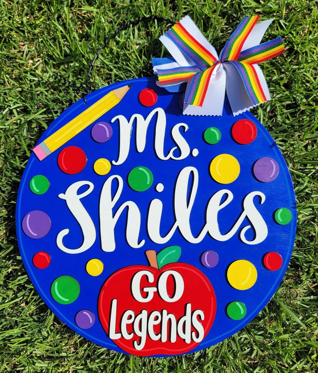 Teacher's Door Hangers - Polka Dots - CUSTOMIZE YOURS! - Etsy