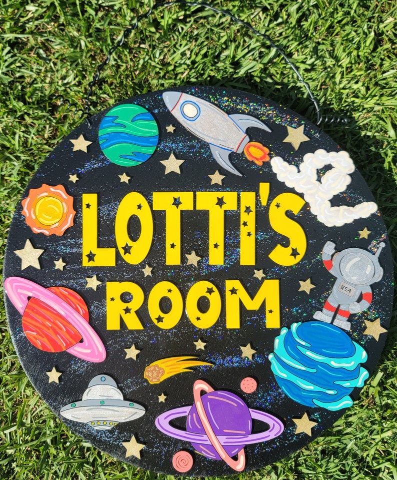 Customized Space Themed Sign - Laser Cut - Teacher Sign - Classroom ...