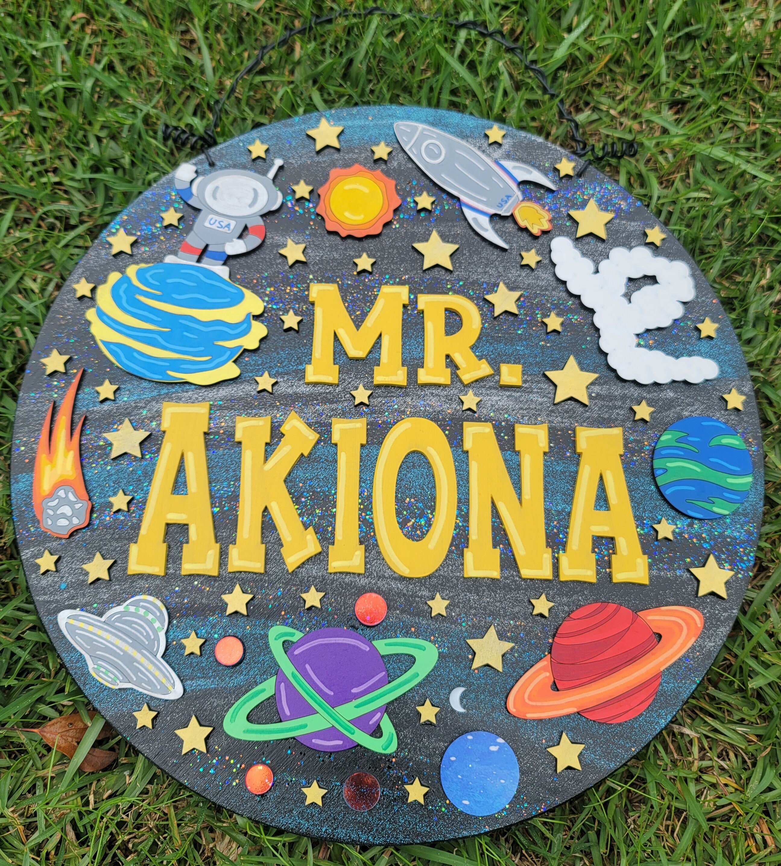 Customized Space Themed Sign - Laser Cut - Teacher Sign - Classroom ...