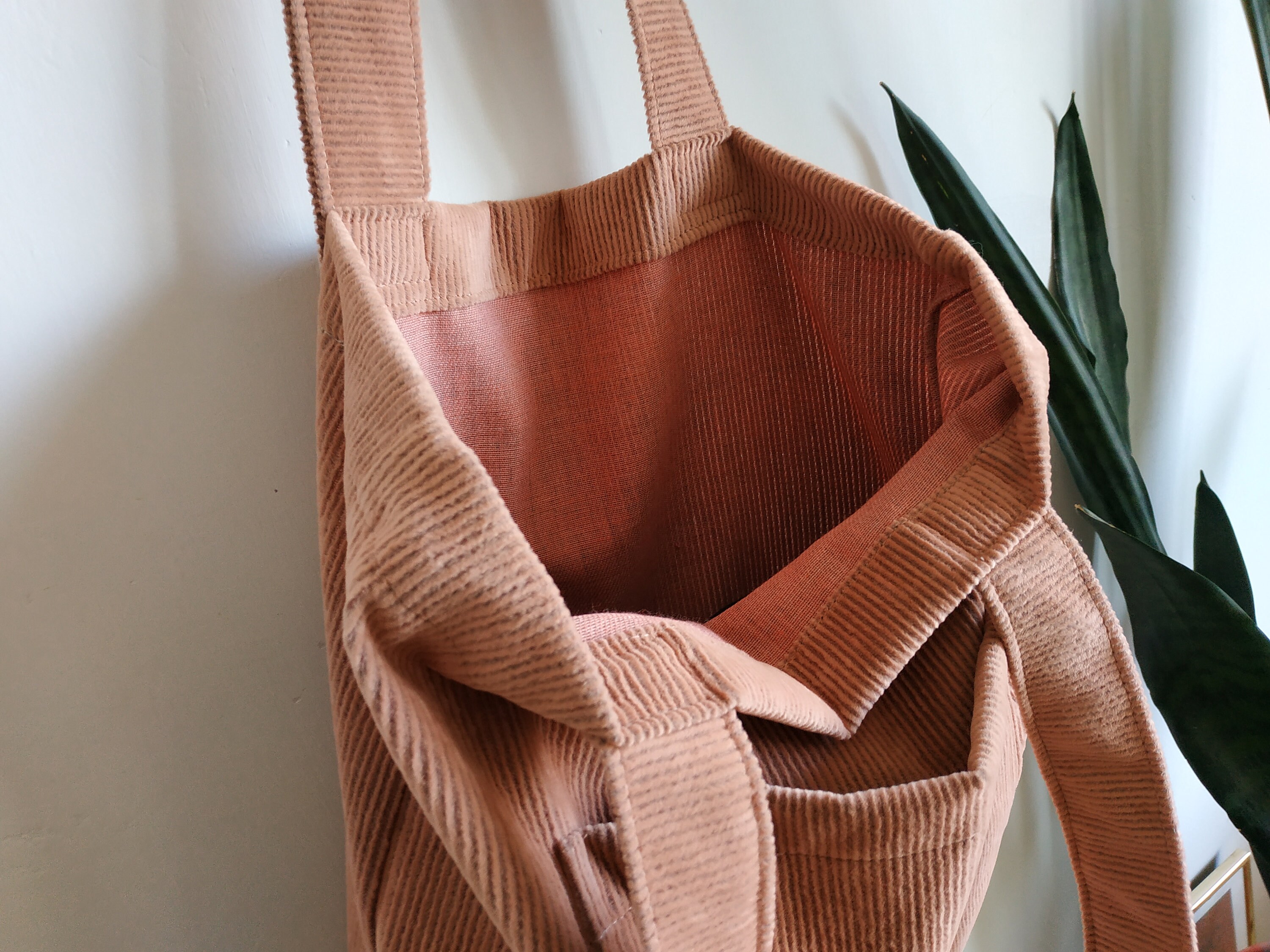 Pink Corduroy Tote Bag Custom Tote Bag Tote Bags For Women Etsy