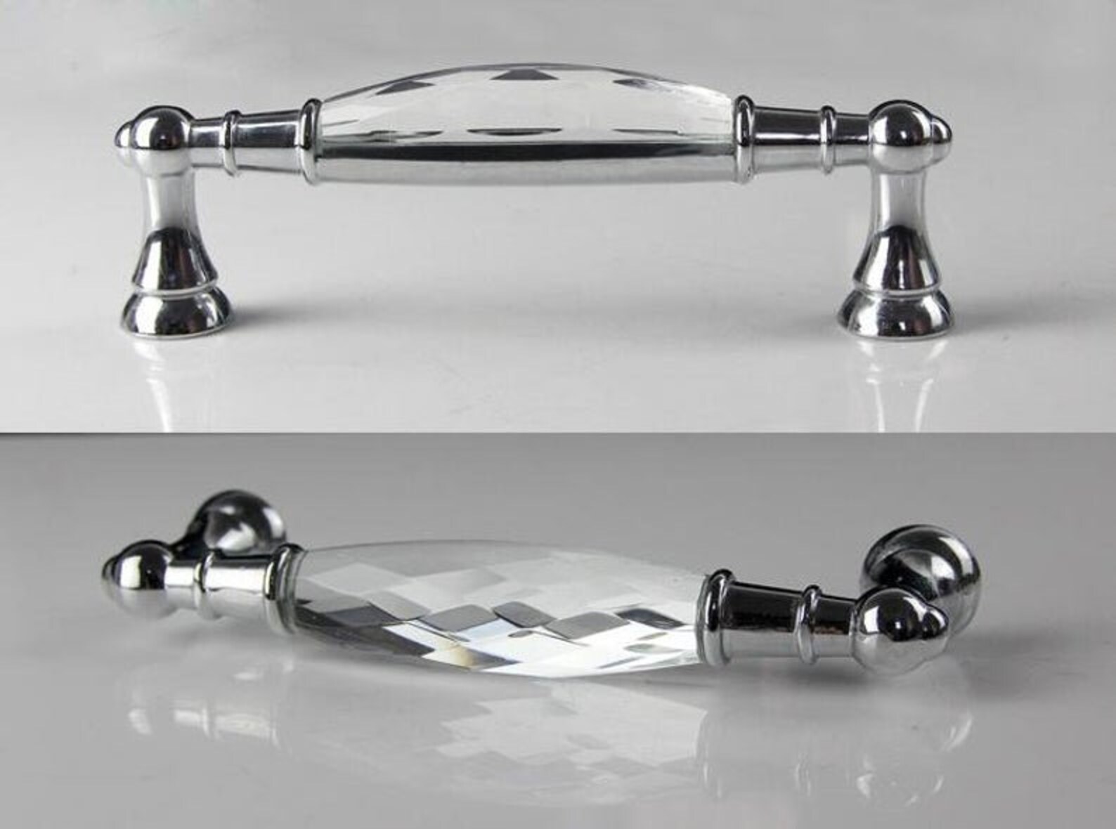 3.75" 5" Clear Black Dresser Knobs Drawer Handles Pulls Knob Clear ...