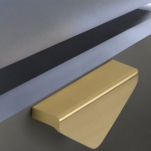 2.5" Black Triangle Handles Door Handle Drawer Pulls Knob Gold Dresser ...