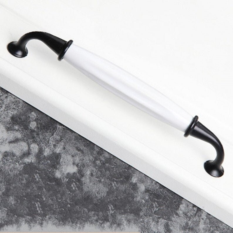 3.75 7.5 White Ceramics Door Handles Drawer Pulls | Etsy
