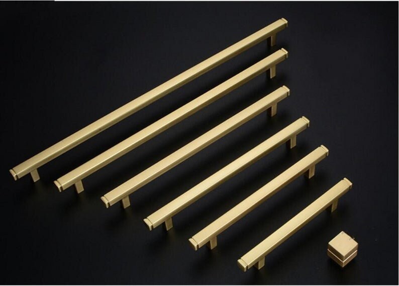 7.5 10 12.6 Gold Kitchen Pulls Cabinet | Etsy