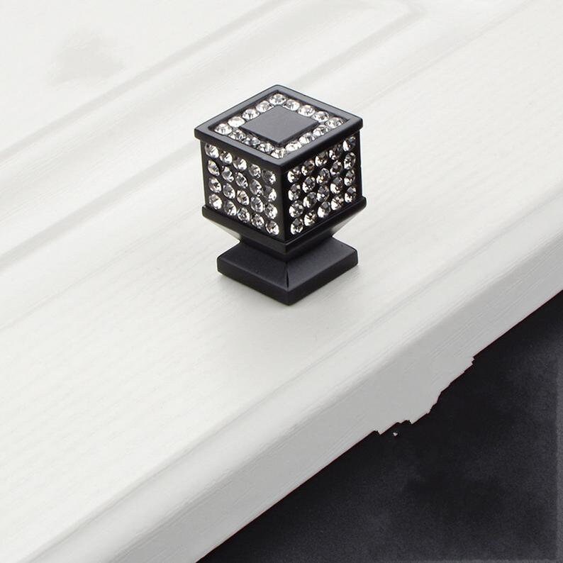 Square Cube Crystal Knobs Pulls Modern Door Handles Knobs | Etsy