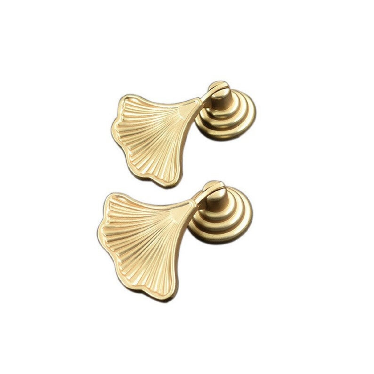 Ginkgo Leaf Drawer Pull Knob Gold Fan Dresser Pulls Handle - Etsy