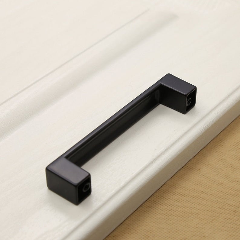 3.75 5 Black Rectangle Door Handles Pulls Drawer - Etsy