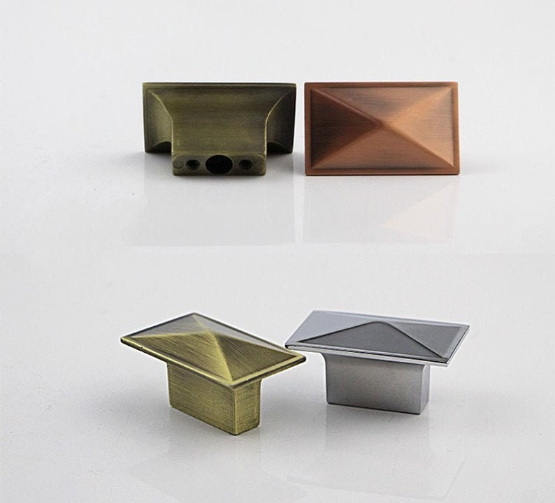 Black Rectangle Knobs Gold Door Knobs Pulls Handles Drawer | Etsy