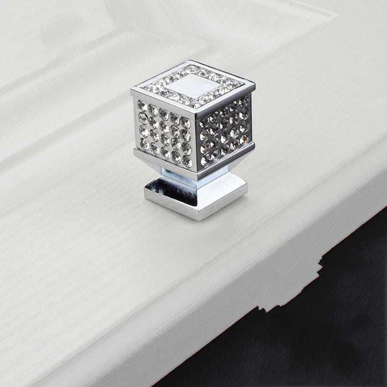Square Cube Crystal Knobs Pulls Modern Door Handles Knobs - Etsy
