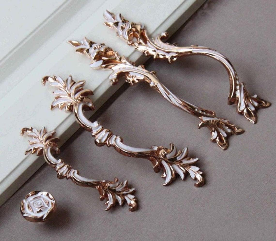 2.5" 3.75" Carving Door Handle Pull Drawer Handles Pulls Knob Dresser ...