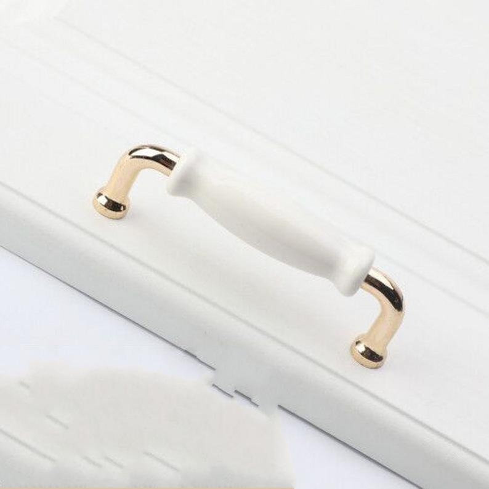 3.75 5 White Ceramic Handles Door Handle Drawer - Etsy