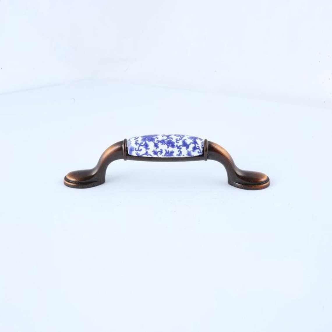 3.75 5 Ceramic Drawer Door Handles Blue and White - Etsy