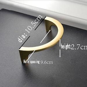 3.75" Gold Semi-circle Drawer Handles Pulls Dresser Handles Pulls ...
