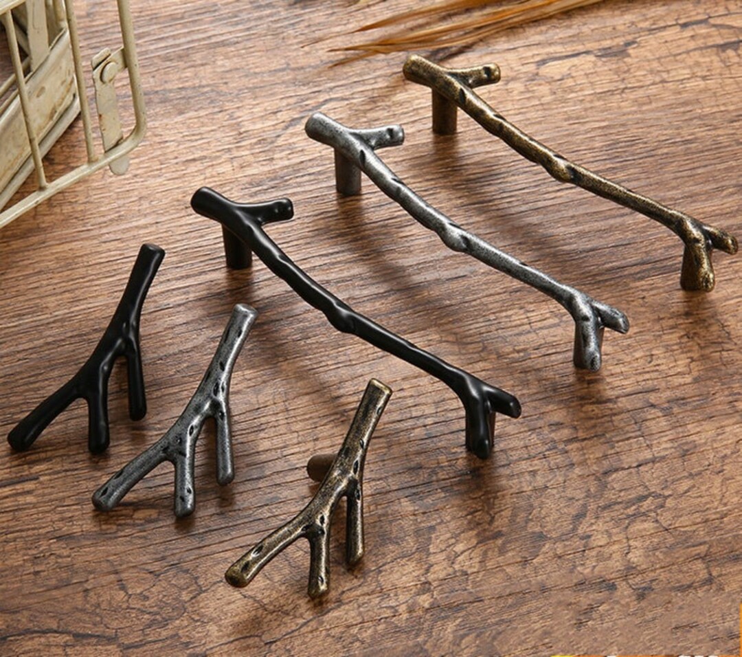 3.75" 5" Branch Handles Knobs Door Handle Drawer Pulls Knob Dresser ...