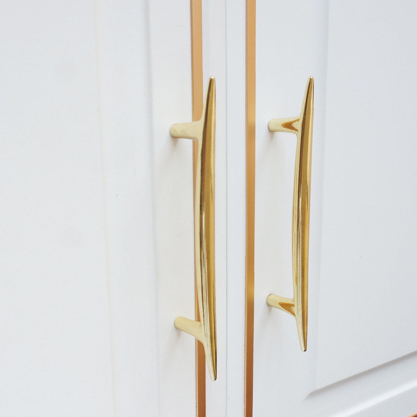 Gold Door Handle Drawer Knobs Handles Kitchen Cabinet Handles Modern ...