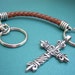 Leather Keychain, Cross Keychain, Keychains, Keychains for Men ...