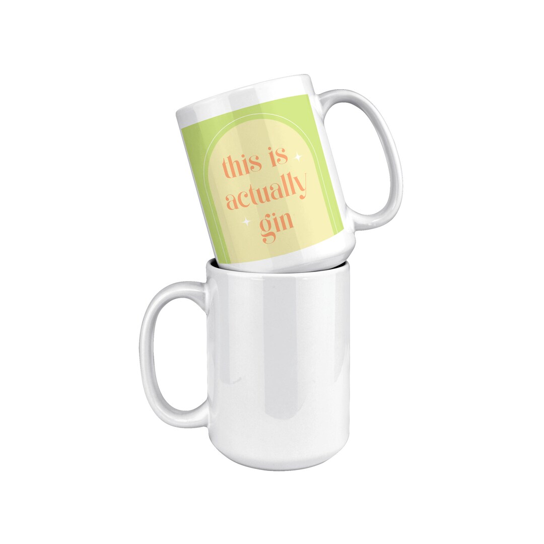 This is Actually Gin Mug, Coffee Mugs, Funny Coffee Mugs, Alcohol Gifts ...