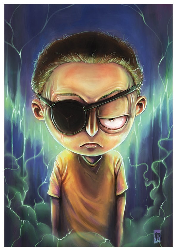 Evil Morty - A3 Poster Print - Rick and Morty Illustration - Etsy