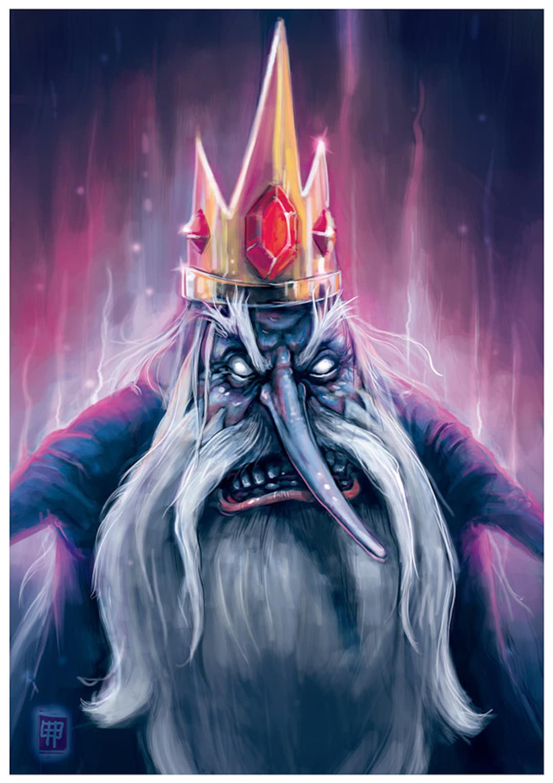 Ice King- A3 Poster Print - Adventure Time Illustration - Etsy