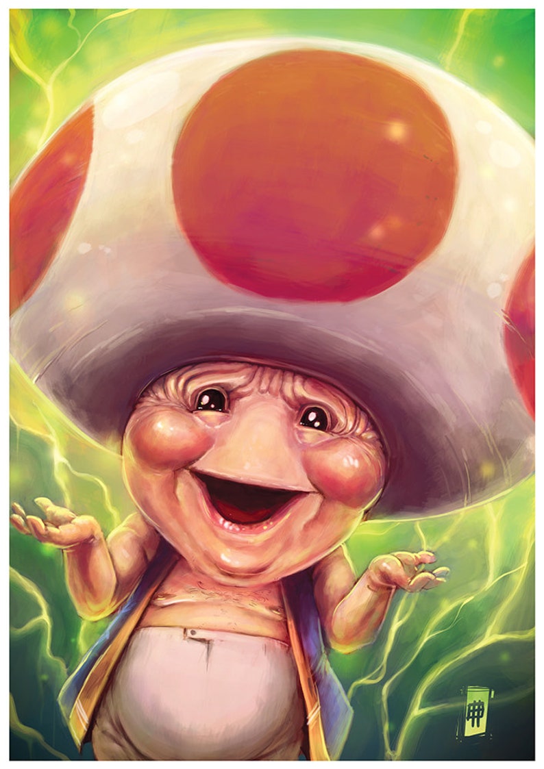 Toad - A3 Poster Print - Super Mario Illustration - Etsy