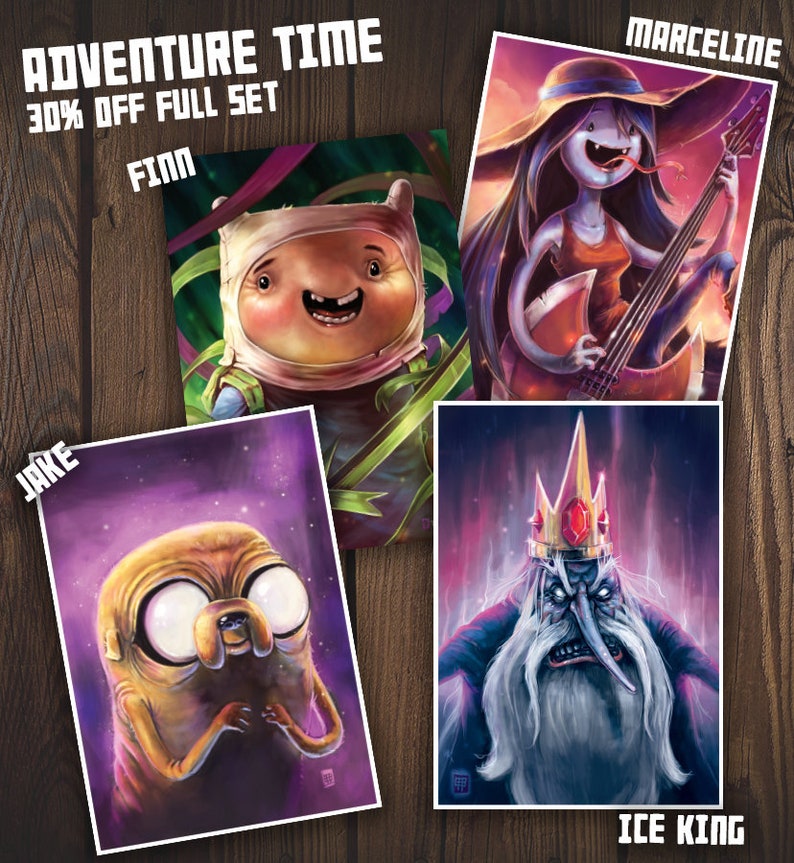 Ice King- A3 Poster Print - Adventure Time Illustration - Etsy