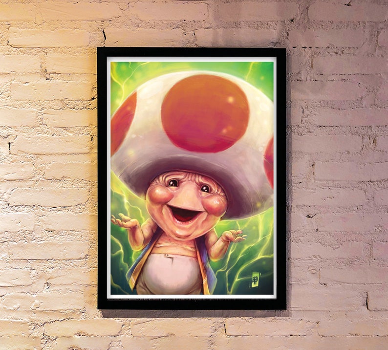 Toad - A3 Poster Print - Super Mario Illustration - Etsy